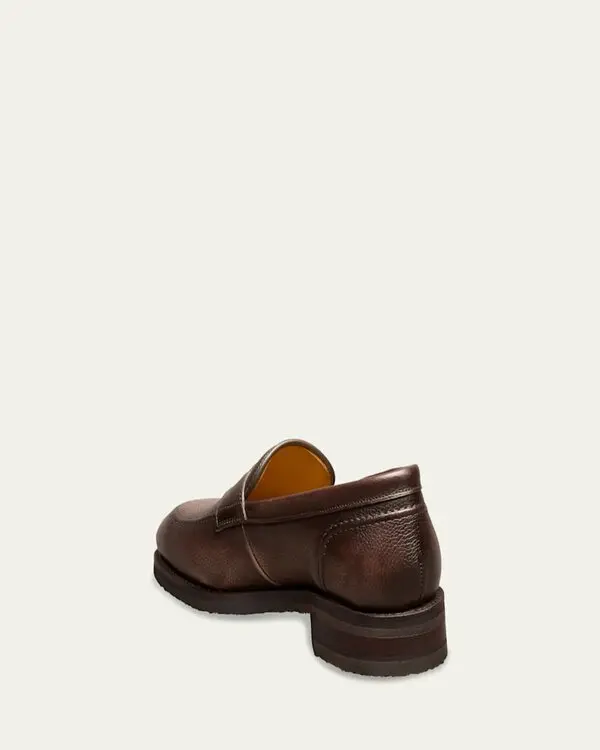 Allen Edmonds Grained Leather Penny Loafers
