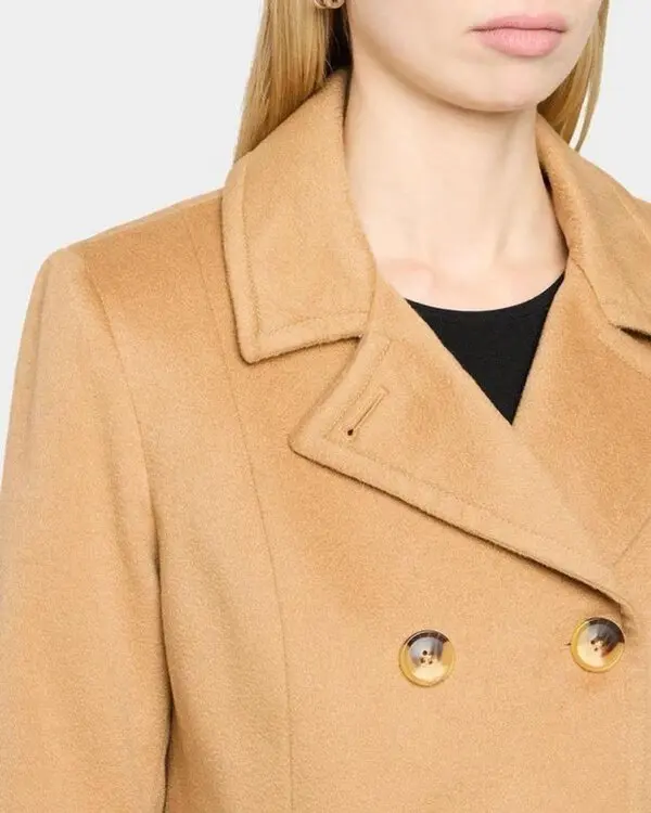 Sofia Cashmere Double-breasted Cashmere Pea Coat - 251cam
