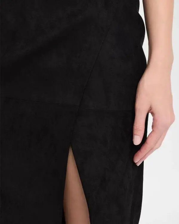 Alice + Olivia Siobhan Suede Wrap Skirt