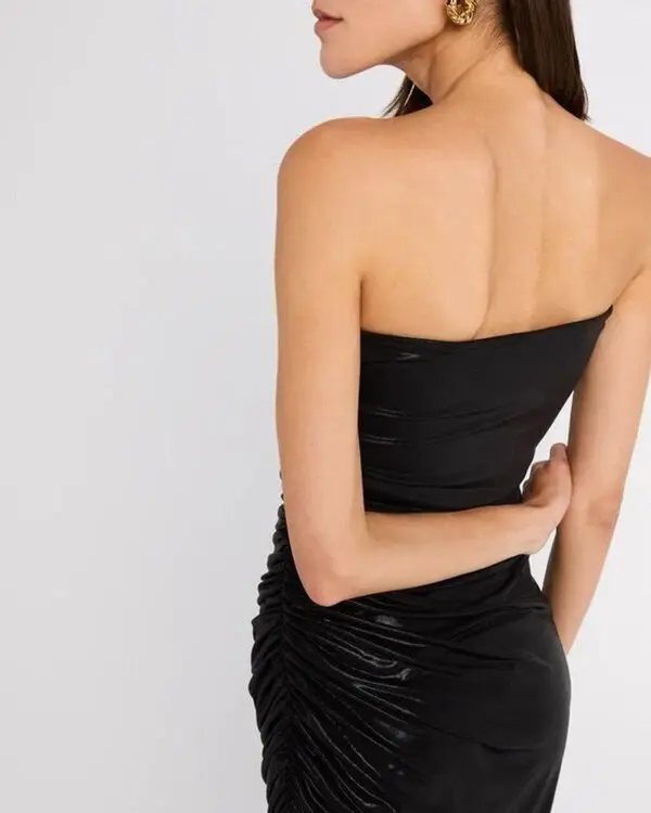 Norma Kamali Strapless Diana Gown - Black