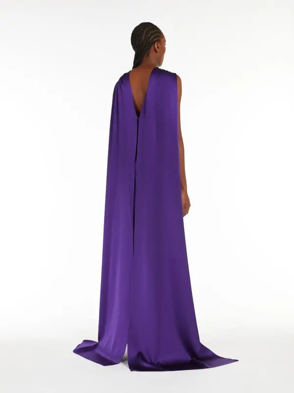 strapless open back dress Melodie Halter Knit Maxi Dress - Purple main image 1