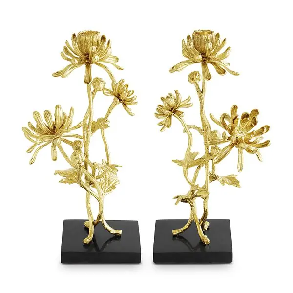 Michael Aram Dahlia Tall Candleholders, Set Of 2 - No Color