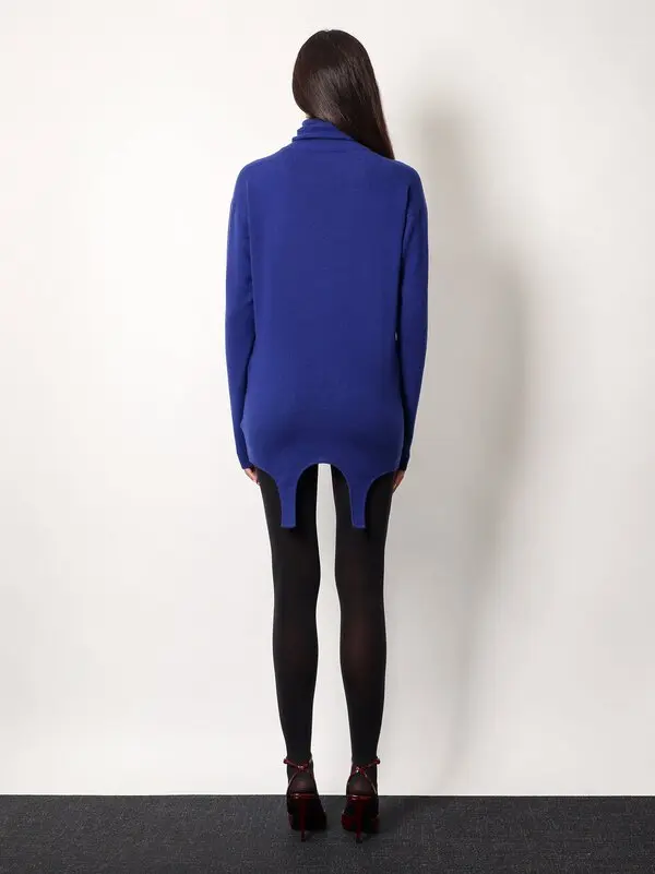 Saint Laurent Cashmere Sweater With Garter Detail