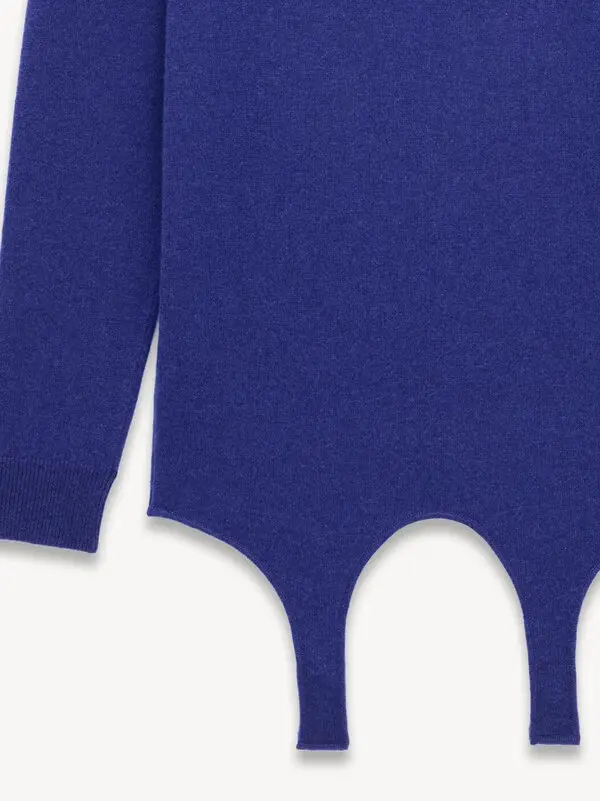 Saint Laurent Cashmere Sweater With Garter Detail