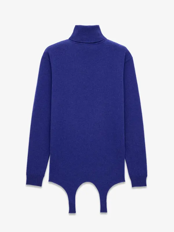 Saint Laurent Cashmere Sweater With Garter Detail