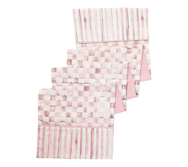 MACKENZIE-CHILDS Rosy Check Table Runner - One-color