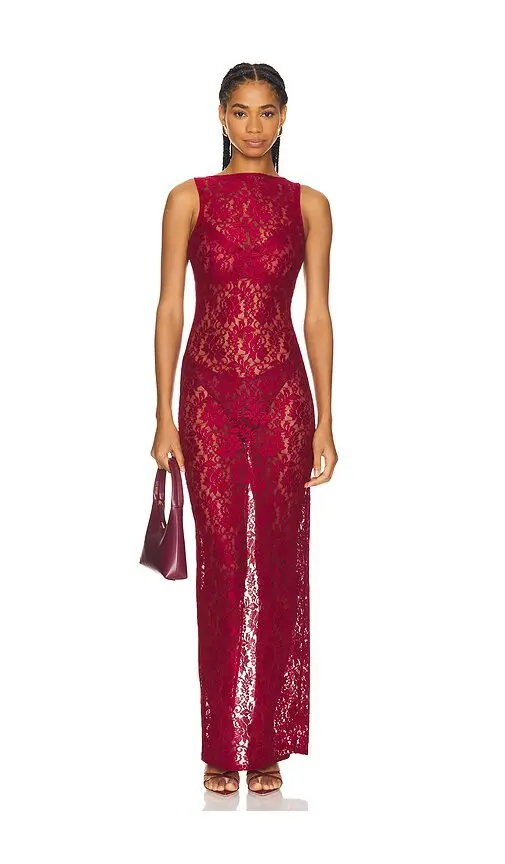 Superdown Iris Lace Dress - Red | Editorialist