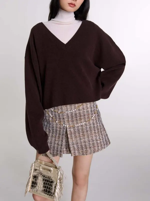 Maje Viscose V-neck Jumper