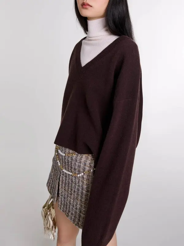 Maje Viscose V-neck Jumper