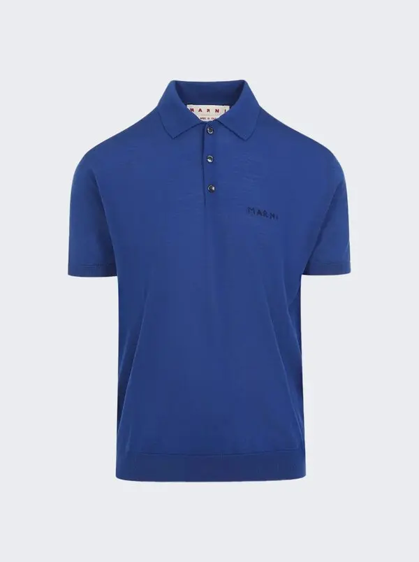 Marni Short Sleeve Polo Shirt - Blue