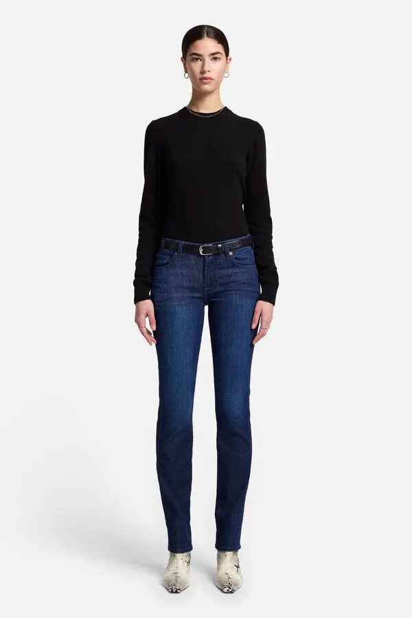 7 For All Mankind Bair Kimmie Straight - Navy