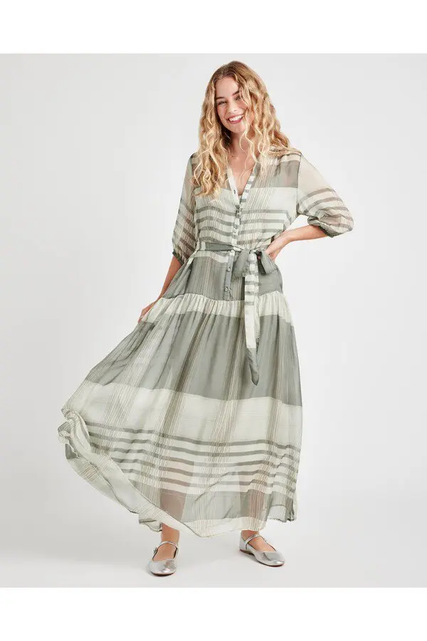 Splendid Chance Maxi Dress In Green - 74% Off | Editorialist