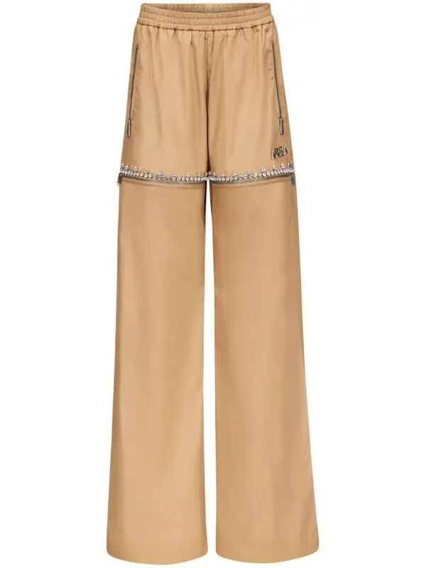 AREA Crystal Slit Track Pants
