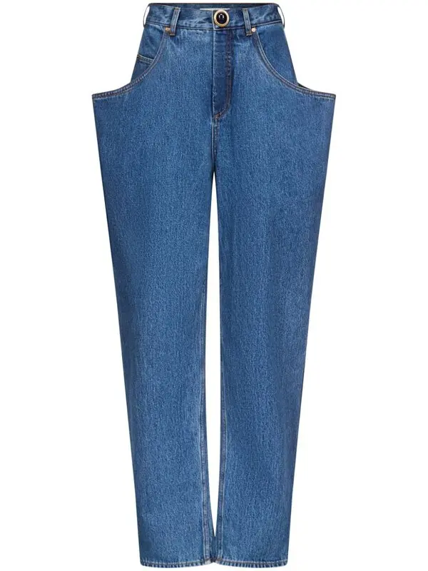 AREA Flared-pocket Jeans - Blue