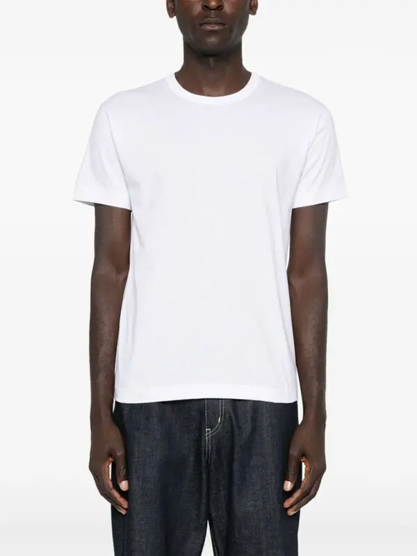 Play Comme Des Garcon Signature Heart-patch T-shirt - White