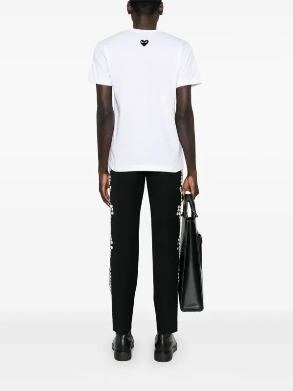Play Comme Des Garcon Signature Heart-patch T-shirt