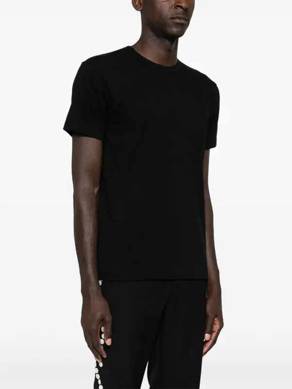 Play Comme Des Garcon Signature Heart-patch T-shirt - Black