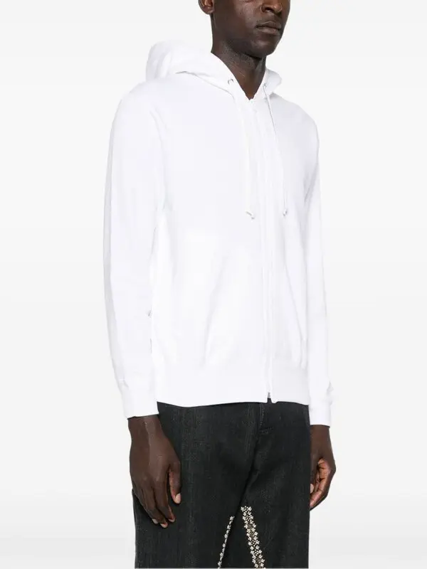 Play Comme Des Garcon Signature Heart-patch Hoodie - White