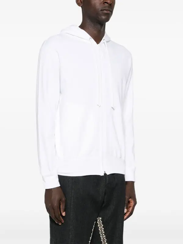Play Comme Des Garcon Signature Heart-patch Hoodie - White