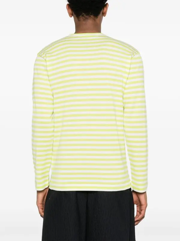 Play Comme Des Garcon Striped T-shirt - Green