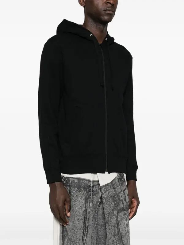 Play Comme Des Garcon Signature Heart-patch Hoodie - Black