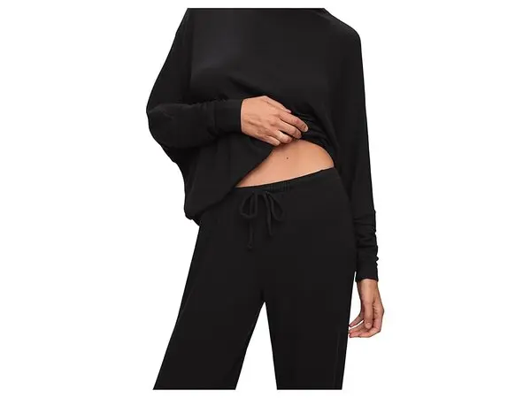 Eberjey Cozy Time Wide Leg Pants - Black