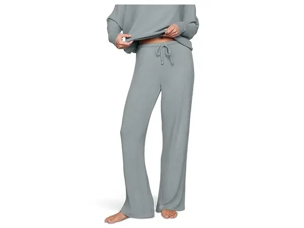 Eberjey Cozy Time Wide Leg Pants - Gray