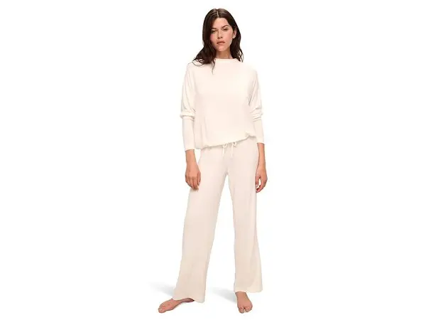Eberjey Cozy Time Wide Leg Pants - Ivory