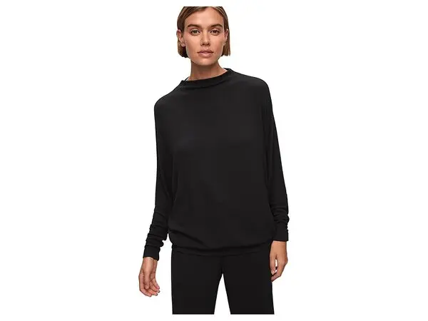 Eberjey Cozy Time Mockneck Pullover - Black
