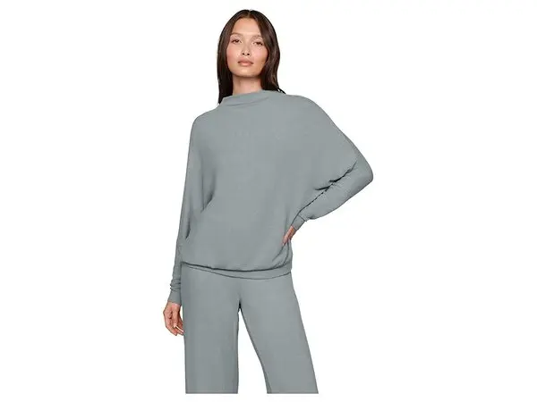 Eberjey Cozy Time Mockneck Pullover - Gray
