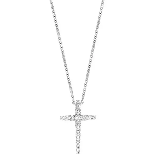 Bony Levy Audrey Diamond Cross Pendant Necklace - 18k White Gold
