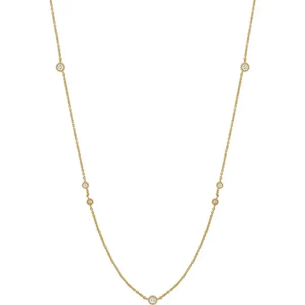 Bony Levy Mykonos Diamond Station Necklace - 18k Yellow Gold