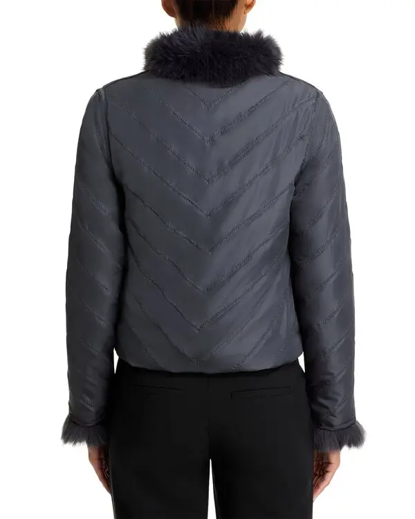 Love Token Faux Fur Reversible Jacket