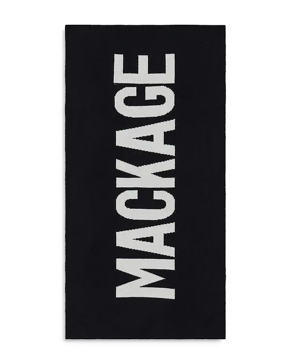 Mackage Juno Reversible Logo Scarf - Black