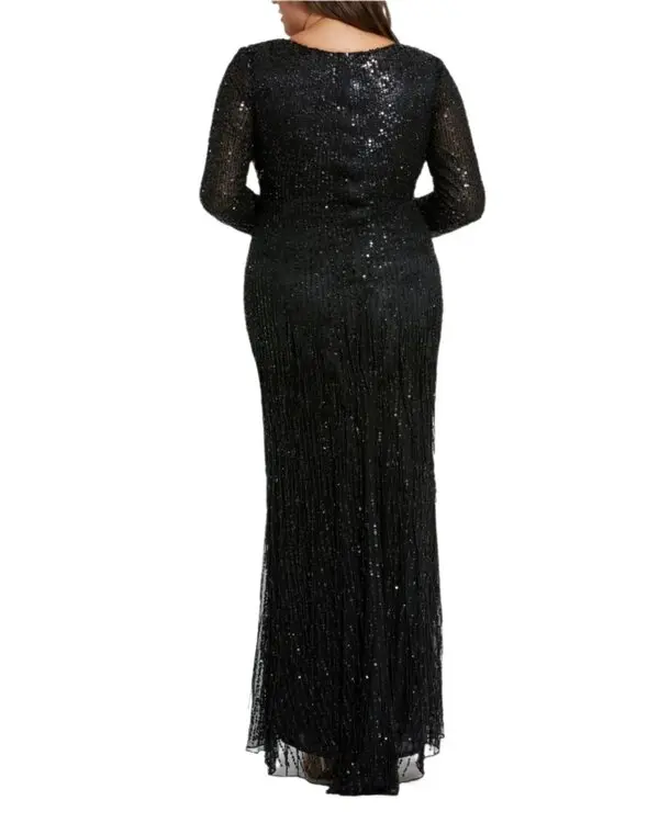Mac Duggal Embellished V-neck Gown