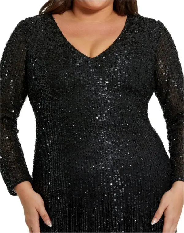 Mac Duggal Embellished V-neck Gown