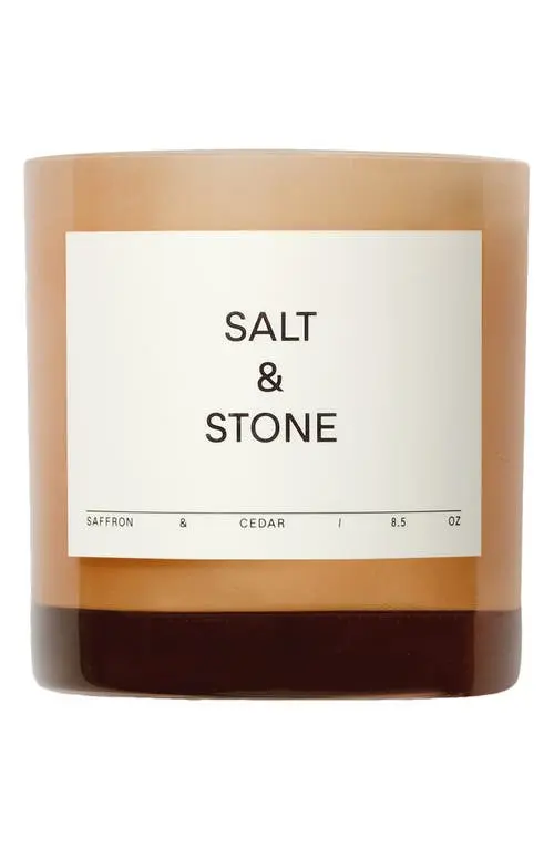 SALT & STONE Saffron & Cedar Scented Candle - No Color