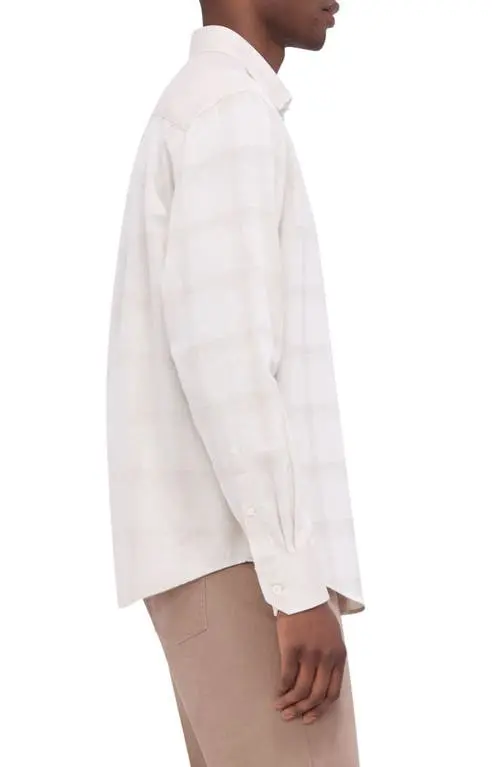 Bugatchi Julian Shaped Fit Plaid Button-up Shirt - Desert