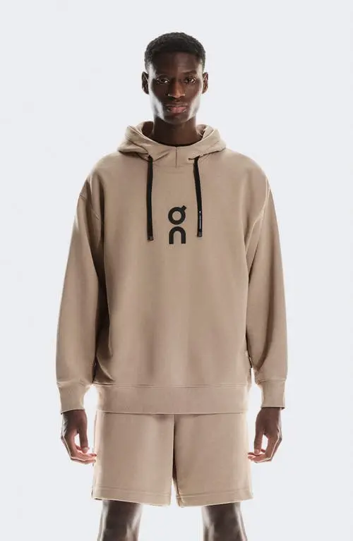 On Club Oversize Organic Cotton Blend Hoodie - Desert