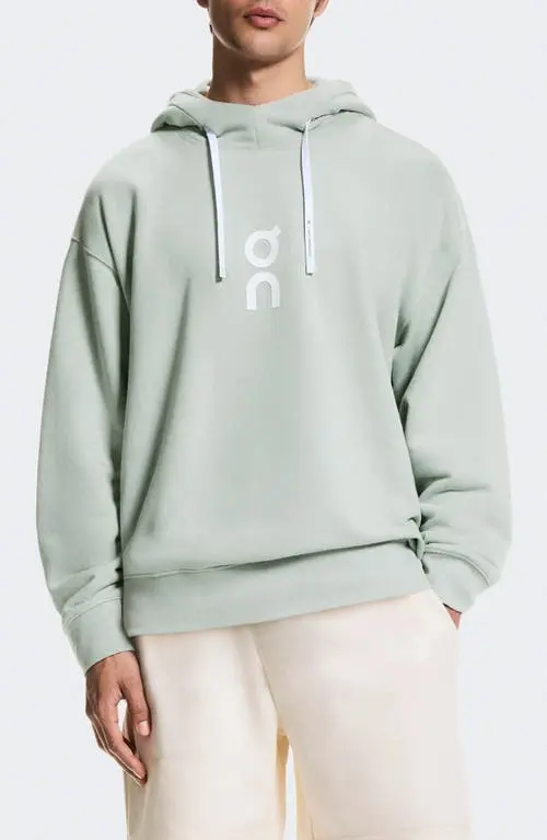 On Club Oversize Organic Cotton Blend Hoodie - Mineral