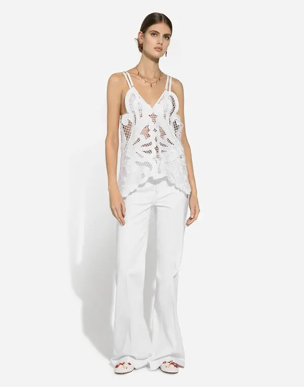 Dolce & Gabbana Cotton Top With Cut-out Detailing