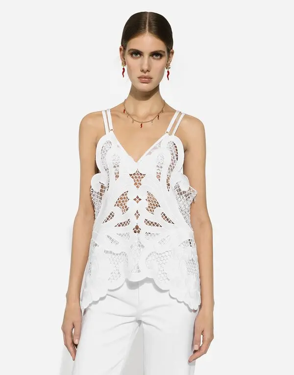 Dolce & Gabbana Cotton Top With Cut-out Detailing