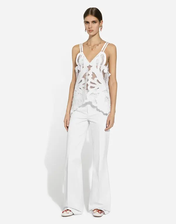 Dolce & Gabbana Cotton Top With Cut-out Detailing