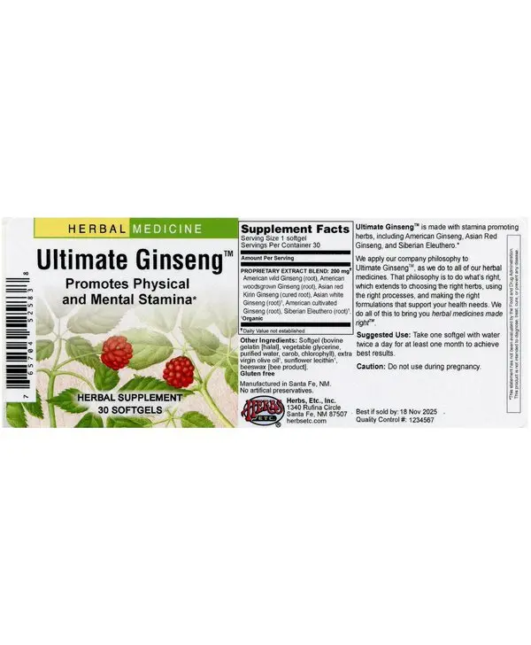 TRACE MINERALS Herbs Etc. Ultimate Ginseng - No Color