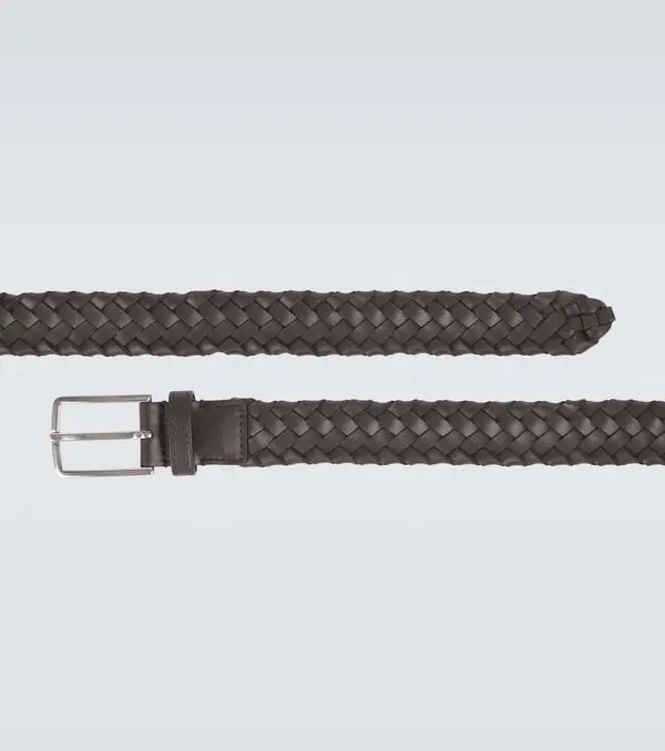 Bottega Veneta Intreccio Cabat Leather Belt