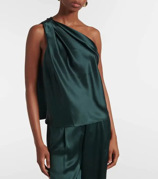 THE SEI Silk One-shoulder Top