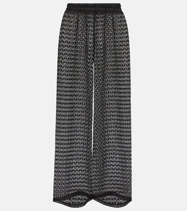 Melissa Odabash Sienna Crochet Wide-leg Pants - Black