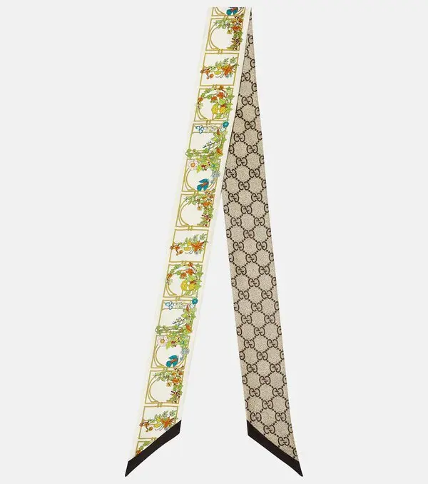 Gucci Printed Silk Twill Scarf - Multicoloured