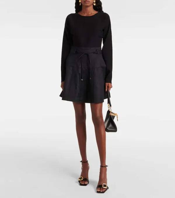 Ulla Johnson Aremi Twill-trimmed Minidress