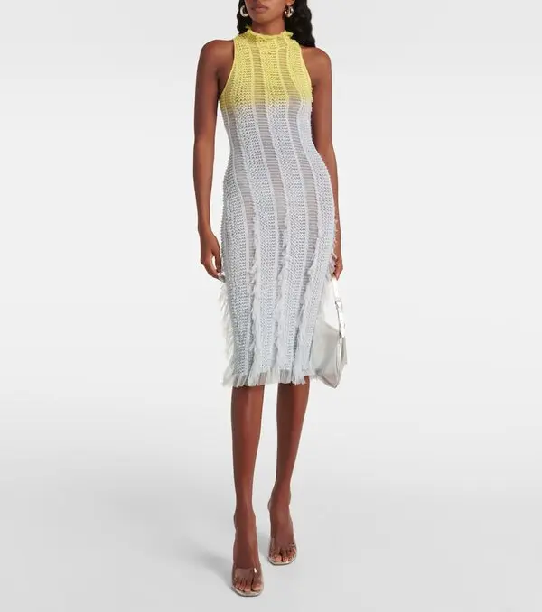 ROBERTA EINER Angel Ombre Knitted Midi Dress